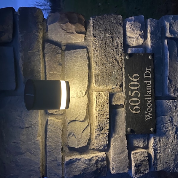 Oak House Sign With Posts, Carved, Personalised Custom Engraved Wooden ...