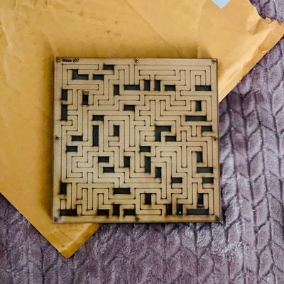 Wooden Maze Hidden Path Style 3 Inch Sq - Etsy UK