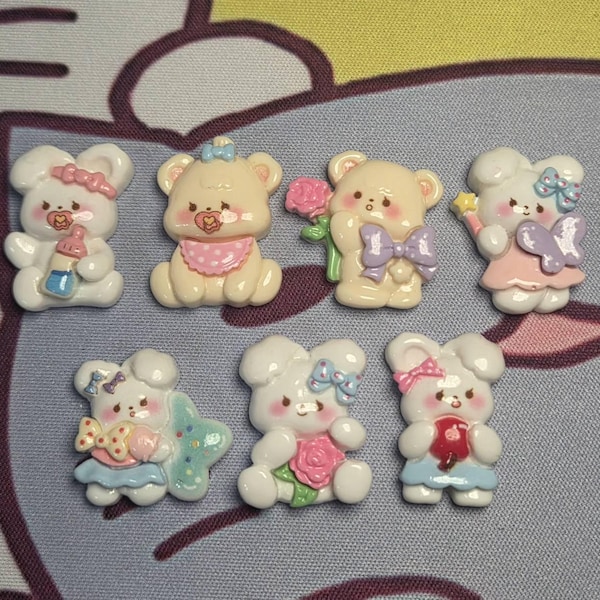 Cute Ear Rainbow Cabochons | Kawaii Ear Rainbow Charms | Cute | Kawaii ...