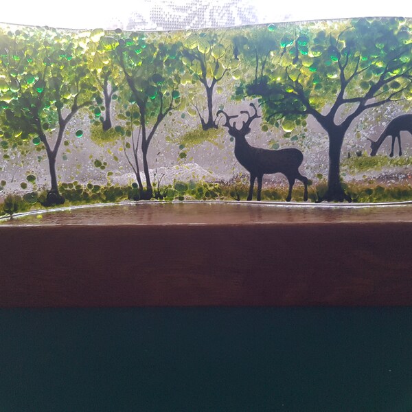 Standing Stag in Trees Wave - Etsy UK