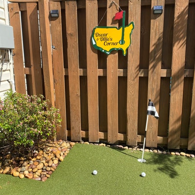 Masters Golf Tournament Front Door Decoration Hanger Wooden Sign Choose ...