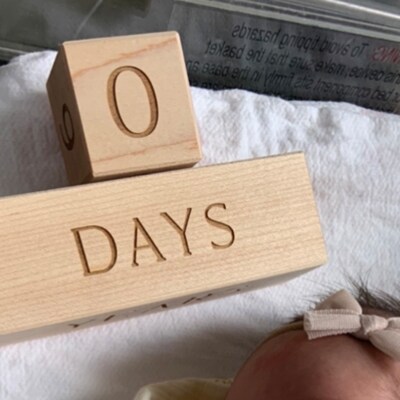 Wooden Milestone Blocks modern Wood Number Blocks for Milestones and ...