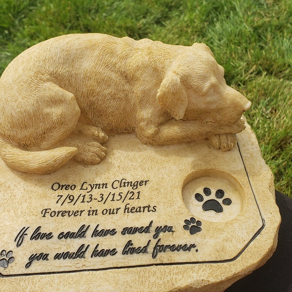Dog Memorial Stones Pet Memorial Stones for Dogs, Sympathy Dog Garden ...