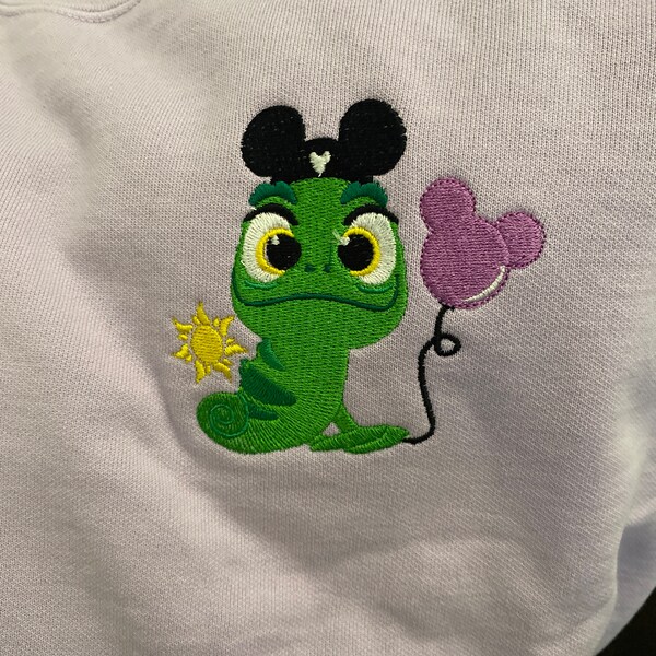 Pascal Mickey Hat Embroidered Shirt, Rapunzel Embroidered Sweatshirt ...