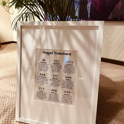 Angel Number Poster Law of Attraction Print Manifest Wall Art Spiritual ...