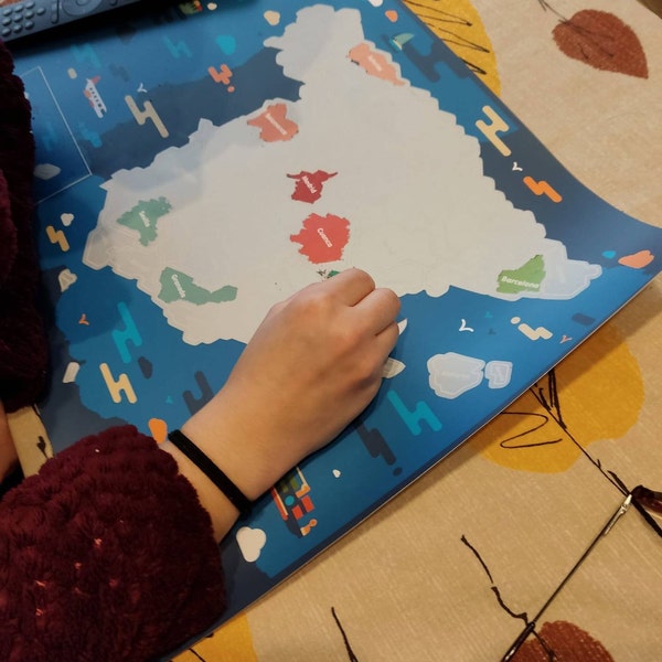 Scratch off Travel Map of Spain / Flags of Spain Version - Etsy