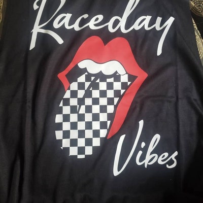 Raceday Vibes Ladies Muscle Tank or Racerback, Stock Car Dirt Bike ...