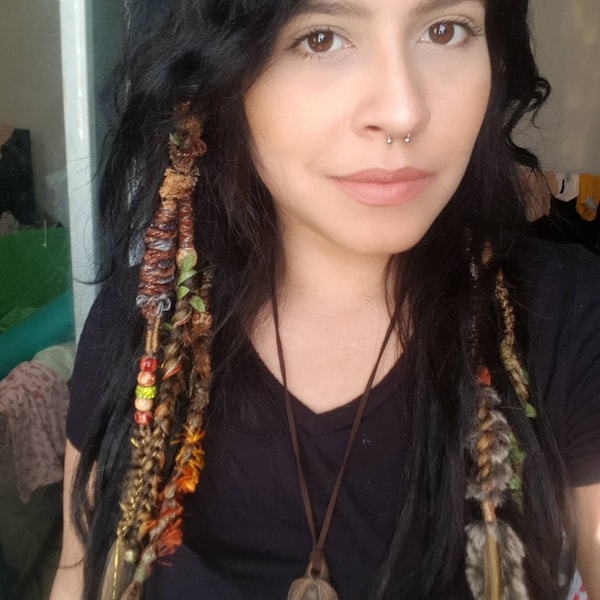 Forest Fae Braids, Clip in Dreads, Fishtail Braids, Synthetic Dreads ...