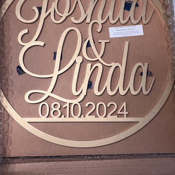Personalized Wedding Est Sign With Names & Date - Engagement Party ...