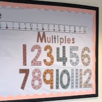 NEUTRAL Skip Counting Large Number Display | Neutral Classroom Decor ...