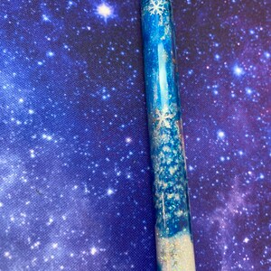 Purple Blue Floral Skull Pen / Skull Pen / Goth Pen / Skull and Flowers ...