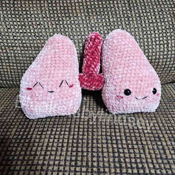 Anatomical Lungs Crochet Pattern! PATTERN ONLY Instant DOWNLOAD ...