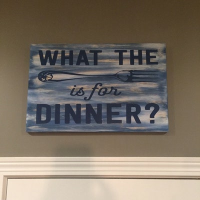 Framed Wood Sign, what the Fork is for Dinner Farmhouse Sign, Custom ...