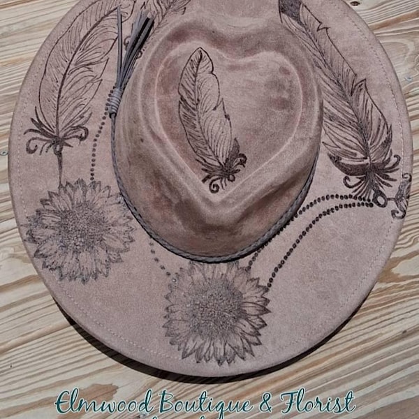 Dandelion Boot Burning Design, Burned Ankle Bootie Pattern, Floral Shoe ...
