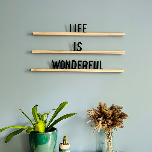 Letter Board Ledge, Set of 3 24” Ledges, Homework Station Decor, Letter ...