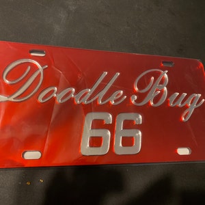 Custom white License Plate Car Tag Personalized | Etsy