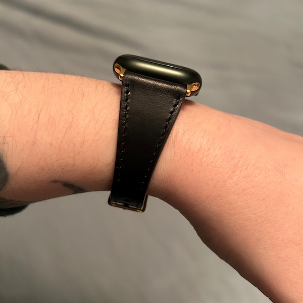 Red Genuine Leather Apple Watch Band 42mm, 38mm, 40mm, 44mm, 49mm for ...
