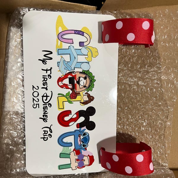 Personalized Family Name Stroller Tag, Amusement Theme Park Sign for ...