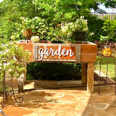 Garden Sign, Wood Garden Sign, Garden Signs, Rustic Home Decor, Rustic ...