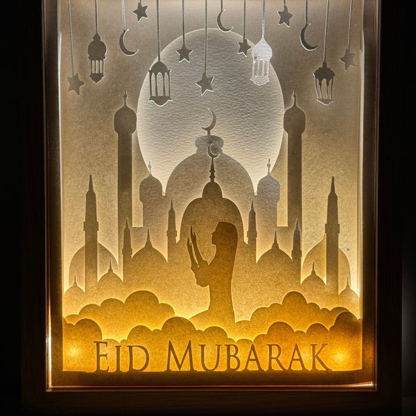 Ramadan Shadow Box Svg Files for Cricut, Islamic Shadow Box Template ...