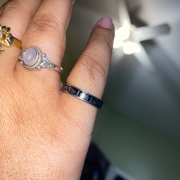 2 Peso Coin Ring, Powder Coated, Mexico, Mexican Coin Ring, Aztec ...