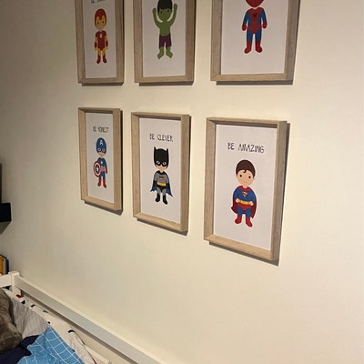 Superhero Prints for Little Boys Bedroom, Superhero Nursery Decor ...