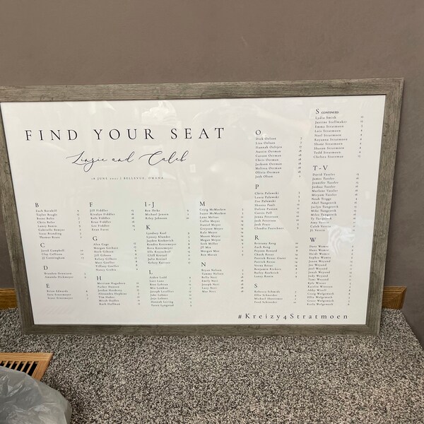 Alphabetical Seating Chart Template Download Minimalist Seating ...