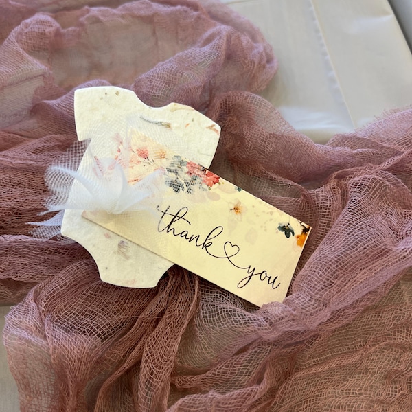 Infant Bodysuit Shape Wildflower Seed Paper - 3" X 2" - Set of 24 - for ...