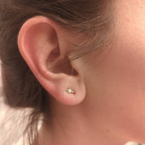 Tiny Nose Stud Sterling Silver CZ Nose Stud Mini Micro Nose Stud 1.5mm ...