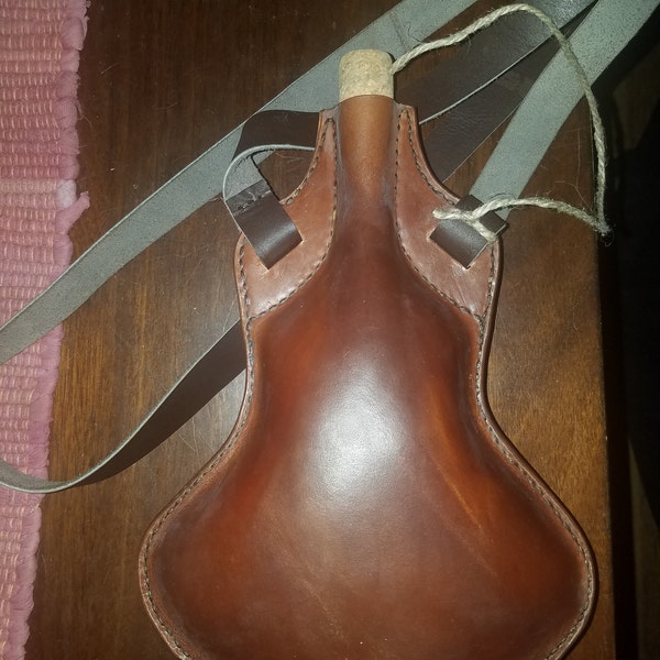 600ml - Premium Handmade Leather Flask, Eco-friendly, Alcohol-safe ...