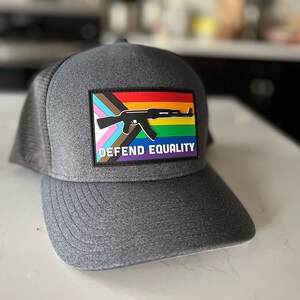 AK-47 Defend Equality Progress Pride Flag PVC Patch With Hook and Loop ...