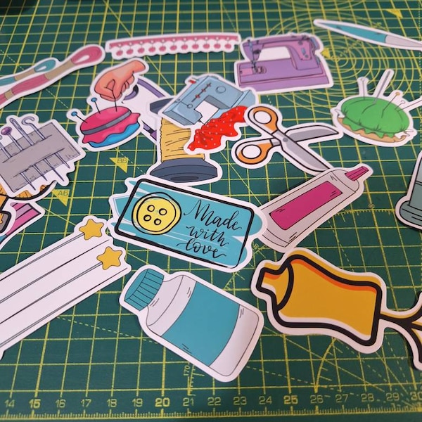 25/50 Vinyl Craft Theme Stickers, Die Cut Decal Set, Waterproof ...