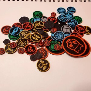 Monster Tokens Starter Pack woodencolour Dungeons and Dragons Tokens ...