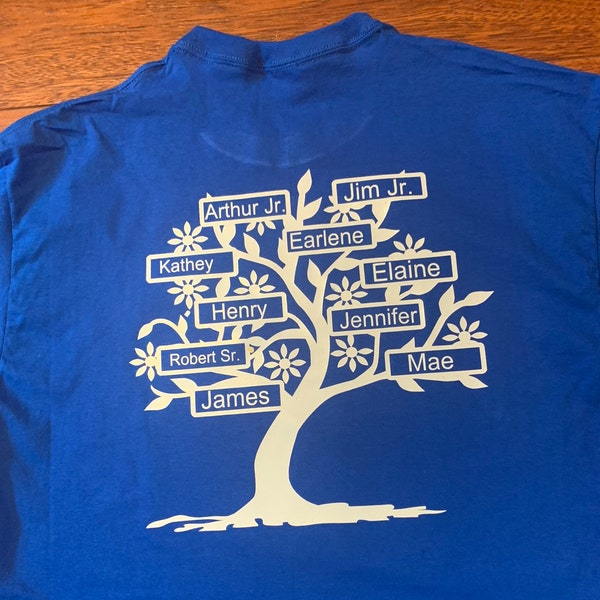 Family Tree Svg 10 Names, Tree Design, Tree Cutting Files, Cut Files ...