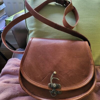 Unusual & Unique Colourful Leather Bag, Recycled Leather Clutch ...