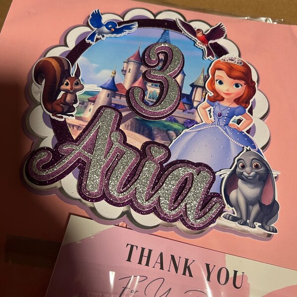 Sofia the First Inspired Cake Topper| Princess Cake Topper| Girl ...