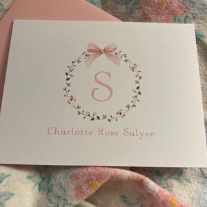 Personalized Script Thank You Cards Thank You Notes Flat or Folded ...