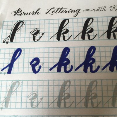 Capital Letters Brush Lettering uppercase Practice Sheets for Large ...