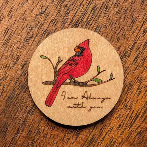 Good Luck, Wood Engraved Token, Pocket Hug, Luck Token, Wishing You ...