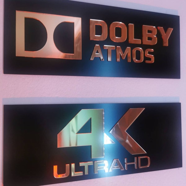 Dolby Atmos | Home Theatre Signs | Signage | Cinema Decor | Laser ...