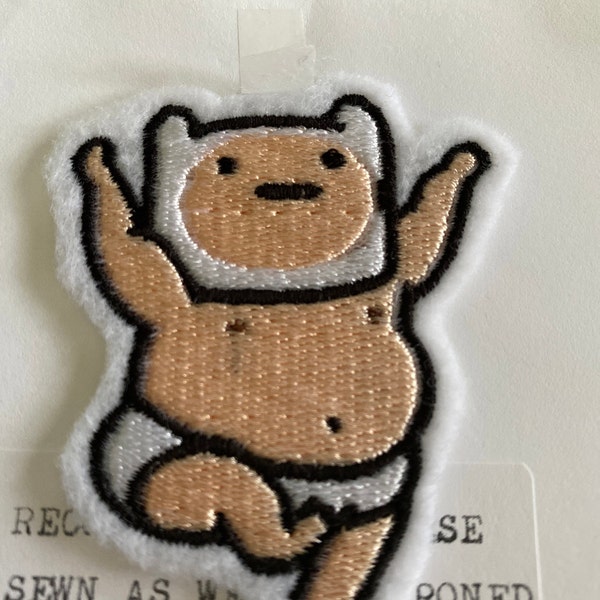 Buff Baby Finn - Iron on Adventure Time Patch - Etsy UK