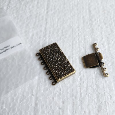 Antique Gold Box Clasp, 3 Strand, Vintage Style - Etsy