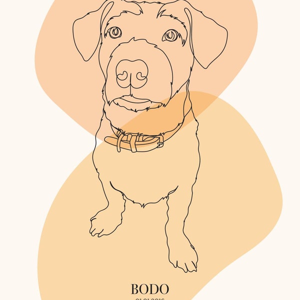 Custom One Line Self Portrait Drawing, Line Art Drawing, One Line ...