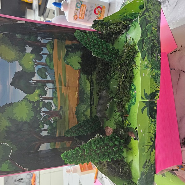 Printable Shoebox Diorama Kit. Create a Forest Habitat. Paper Craft for ...