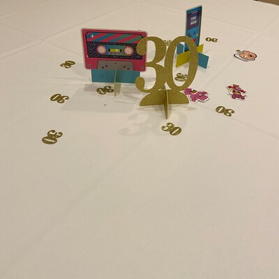 30th Birthday Decorations, 30 Table Decor, Thirty Centerpiece, Tabletop ...