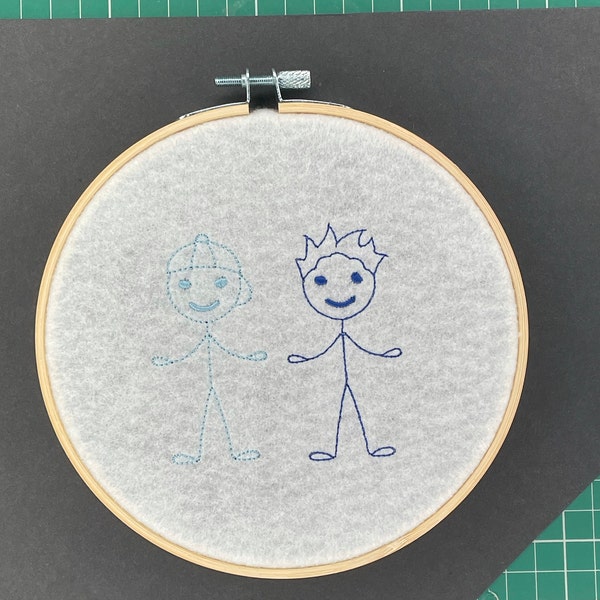 STICK FIGURES Embroidery Design Collection Stick Family Mom Dad Boy ...