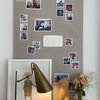 35 X 47 Modern Linen Designer Pinboard Mood Board Modern Grey Bulletin ...