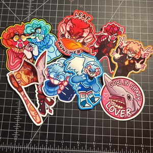 Scarily Supportive Frogs Sticker Sheet waterproof Frogs With Teeth and ...