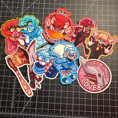 Scarily Supportive Frogs Sticker Sheet waterproof Frogs With Teeth and ...