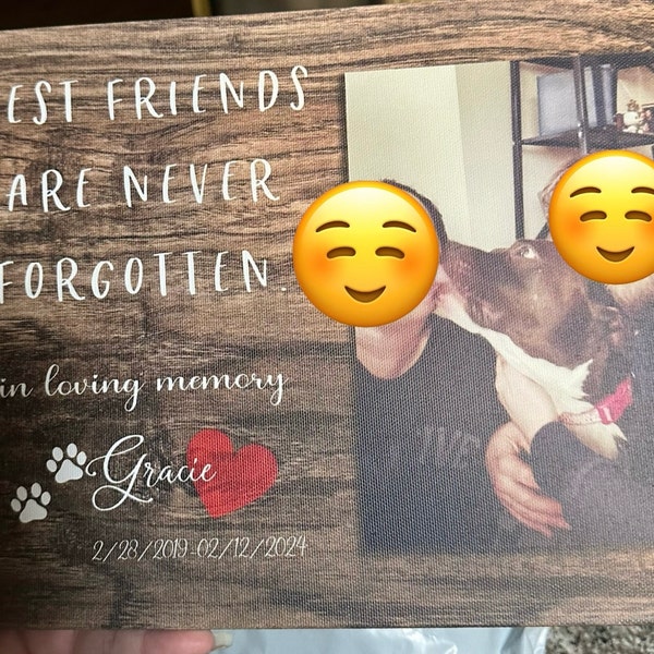 Pet Memorial With Photo Collage, Dog Passing Away Gift, Personalized ...